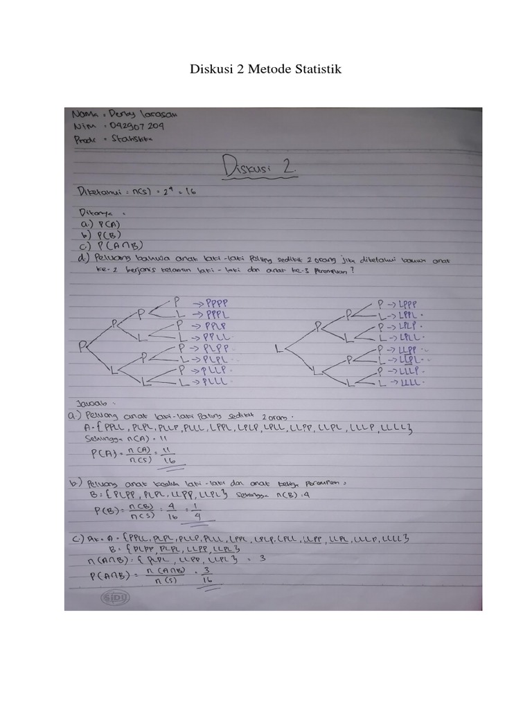 Diskusi 2 Metode Statistik | PDF