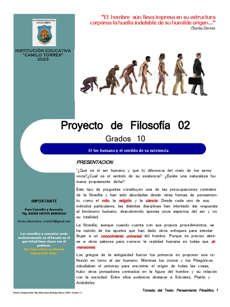 Proyecto 02 Guia de Trabajo Grado 10 Version 1.4 | Descargar gratis PDF | Homo Sapiens ...