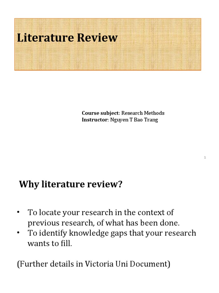 How To Write A Literature Review | PDF | Methodology | Information