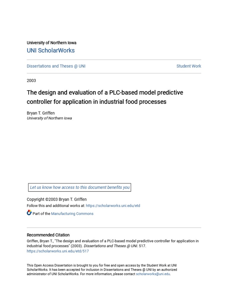 The Design And Evaluation Of A Plc Based Model Predictive Control Pdf Pdf Programmable Logic