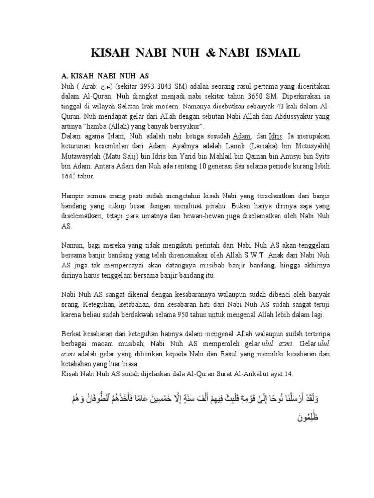 Kisah Nabi Nuh | PDF