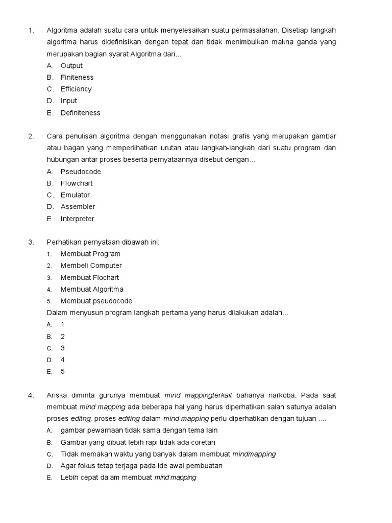 Mind Mapping dan Algoritma dalam Pembelajaran | PDF