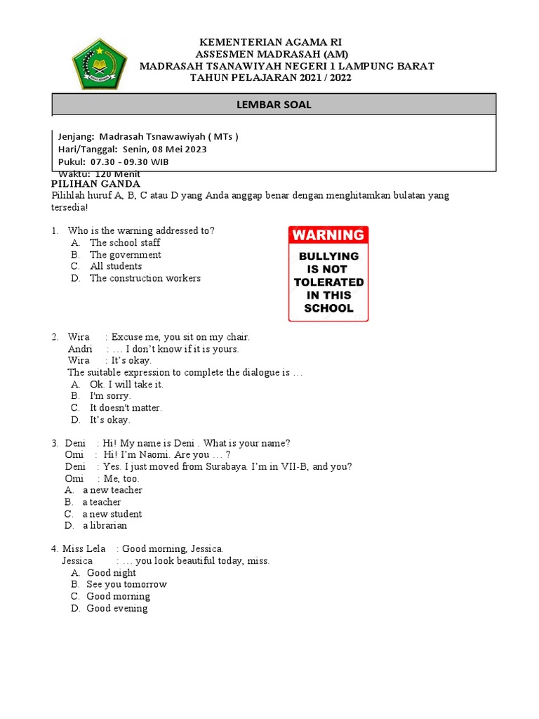Soal Am Bahasa Inggris 2023 | PDF | Hydroponics | Refrigerator