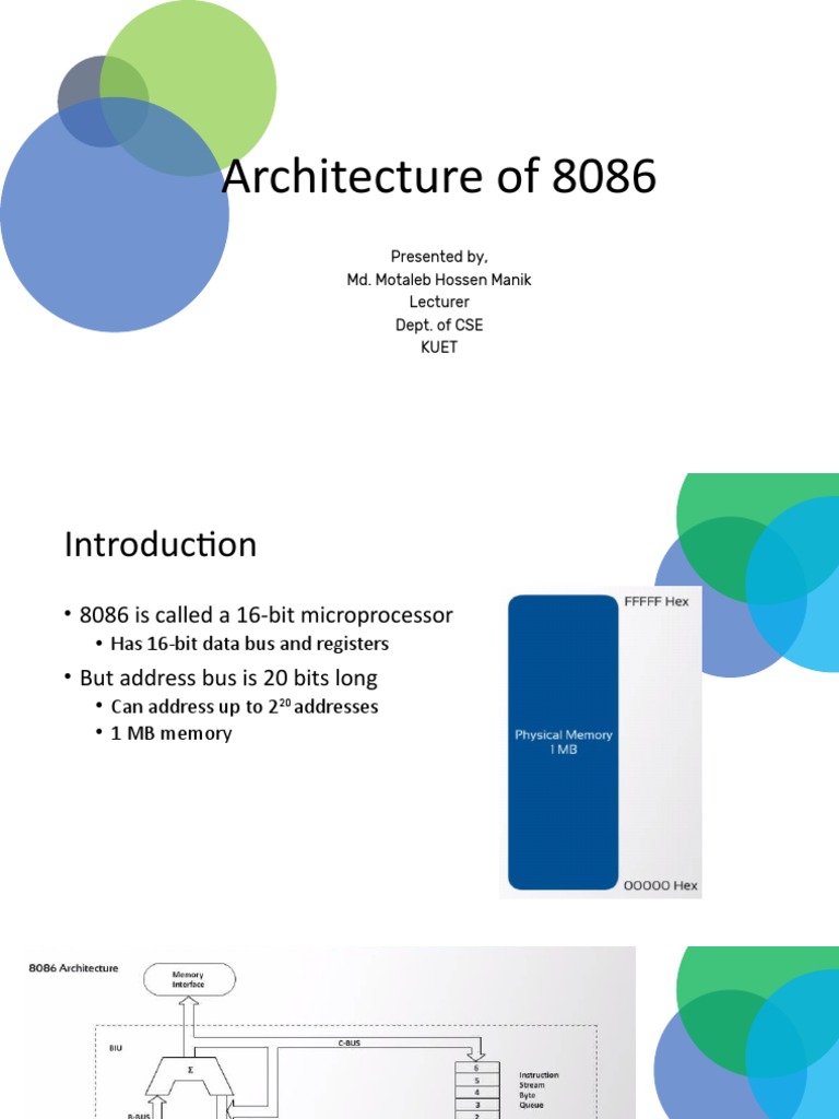 An In-Depth Look at the Architecture and Addressing Modes of the Intel 8086 Microprocessor | PDF