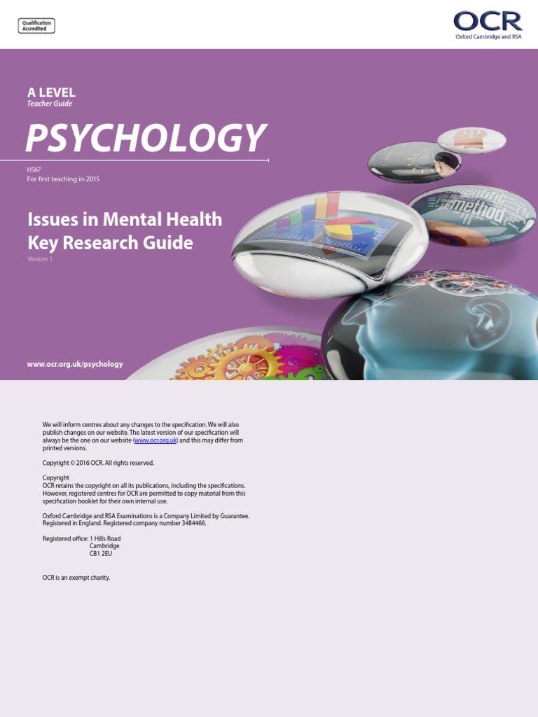 2019 Updated Issues-In-Mental-Health-Key-Research-Guide | PDF | Mental Disorder | Diagnostic And ...