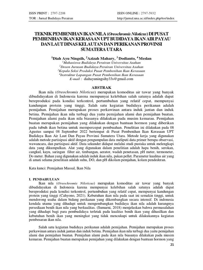 Gonad Ikan Nila Matang | PDF | Kesehatan Holistik | Sains & Matematika