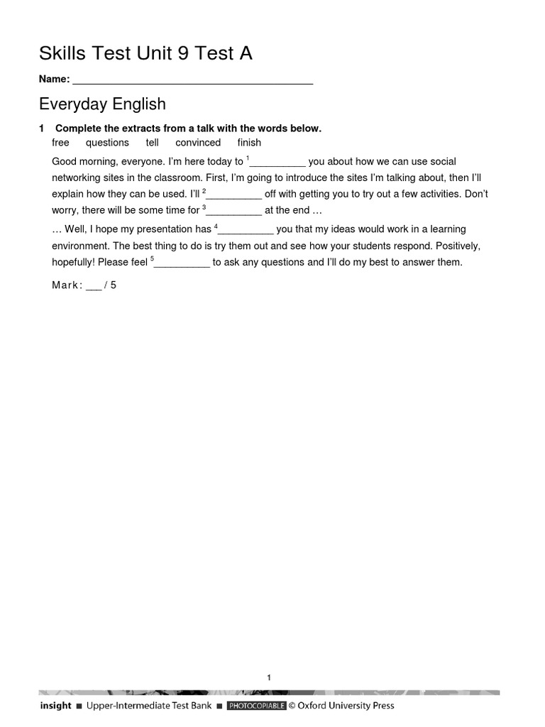 Unit 9 Skills Test A Overview | PDF | Games & Activities | Social Science