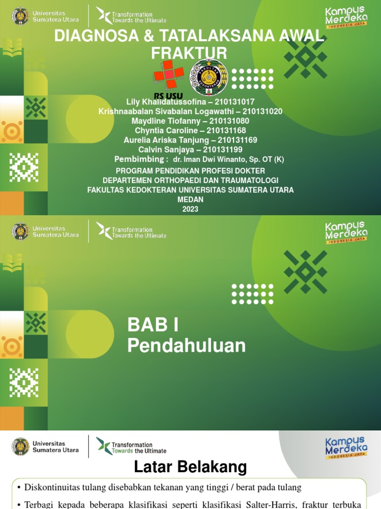 G1 - Diagnosa Dan Tatalaksana Awal Fraktur PDF | PDF