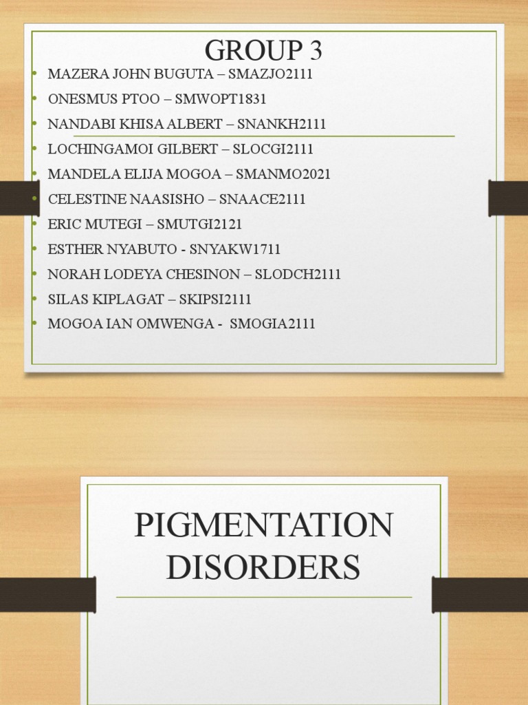 Skin Pigmentation Disorders Guide | PDF | Liver | Medical Specialties