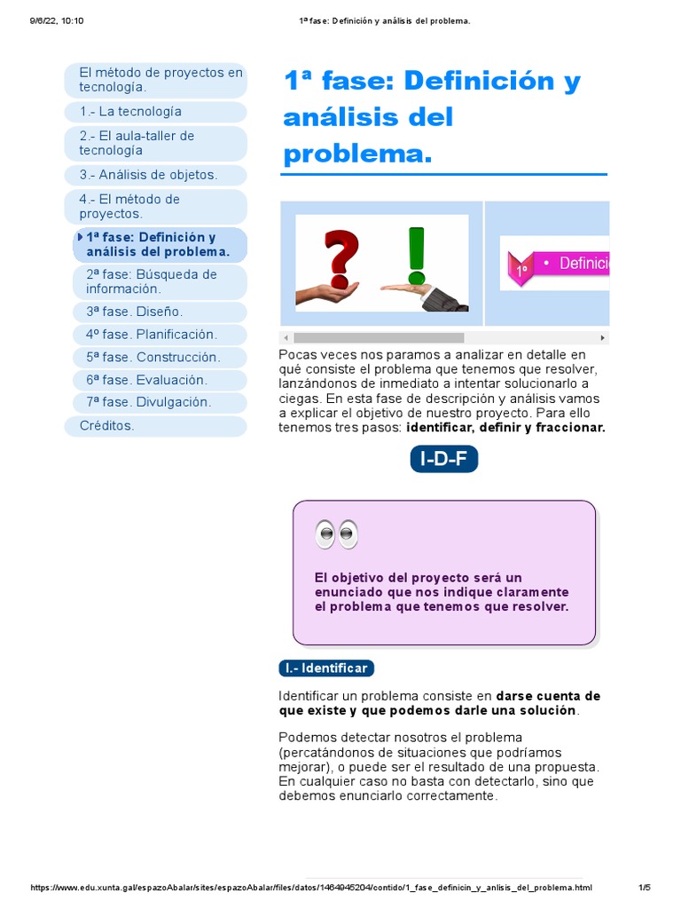 1 Fase - Definición y Análisis Del Problema | PDF | Diseño | Ciencia ...
