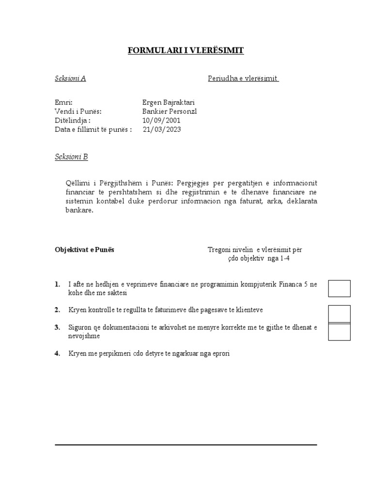 Formulari - I - Vleresimit Ergi3 | PDF