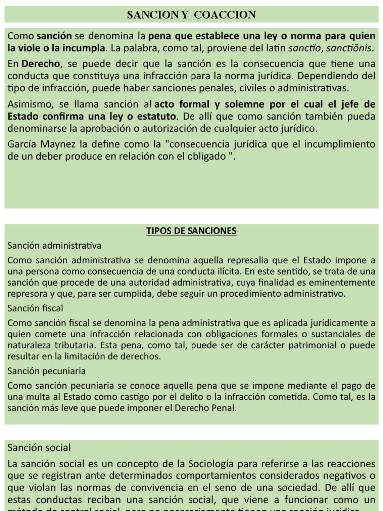 Sanciones y Coacción en Derecho | PDF | Castigos | Derecho penal