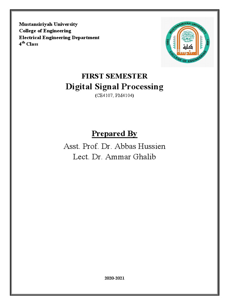 An Introduction to Digital Signal Processing: Covering Topics Such as ...
