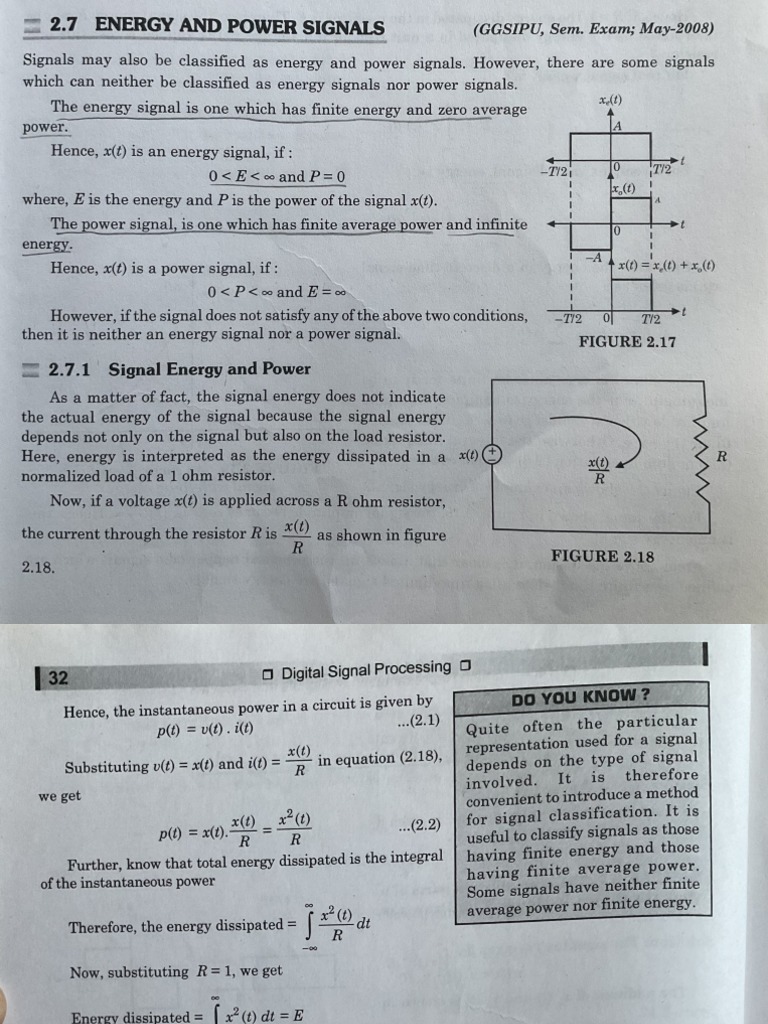 4.energy and Power Signals PDF | PDF
