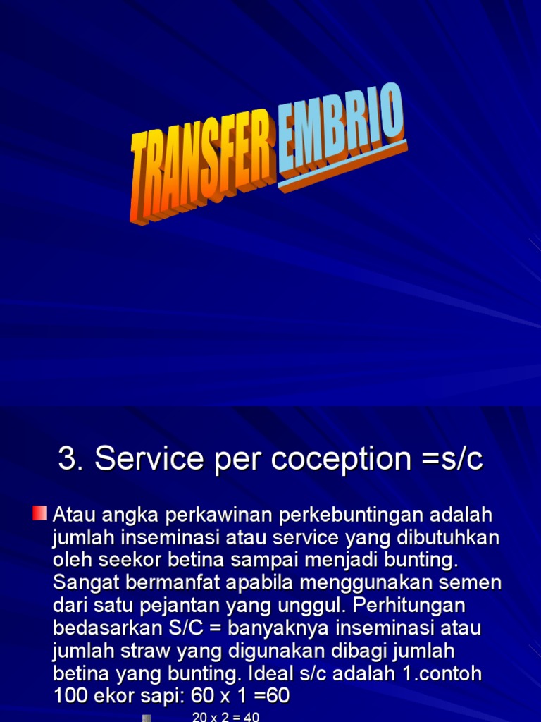 Panduan Inseminasi dan Penanganan Embrio | PDF