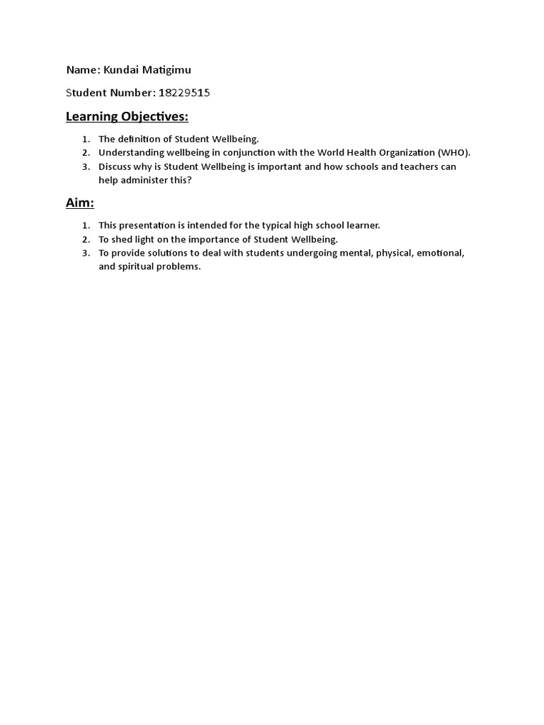 JLO 310 PPT Presentation Objectives SW | PDF | Well Being | Mental Health