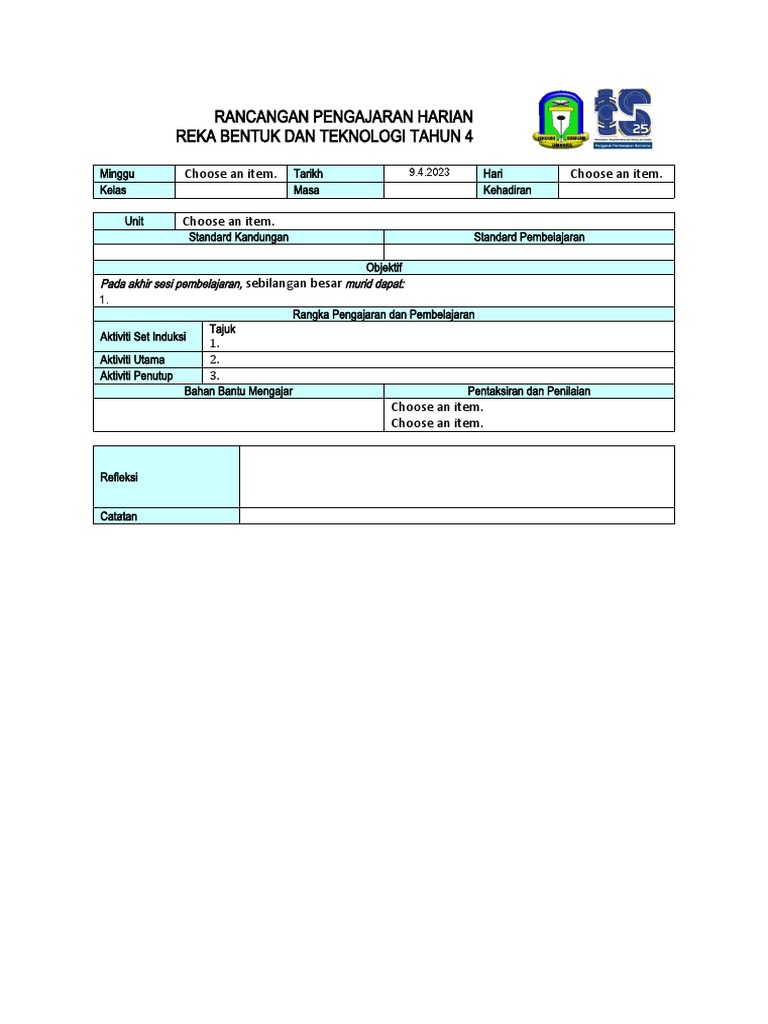 Template RPH RBT | PDF