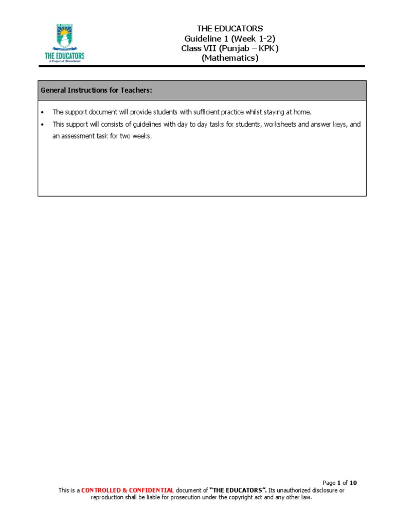 Chunk 1 - Maths 7 | PDF | Decimal | Numbers