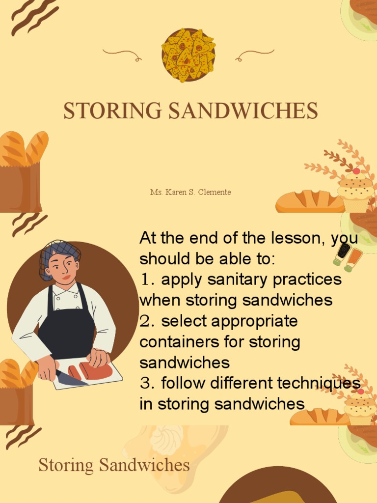 STORING SANDWICHES | PDF