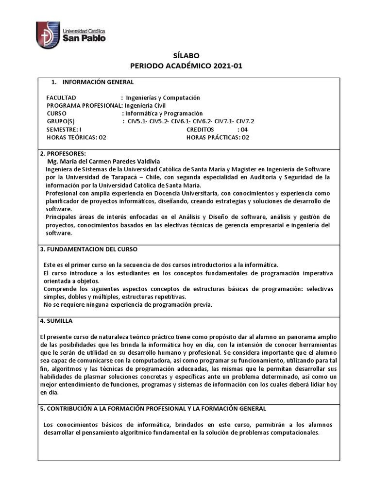 Informatica y Programacion | PDF | Lenguaje de programación | Algoritmos