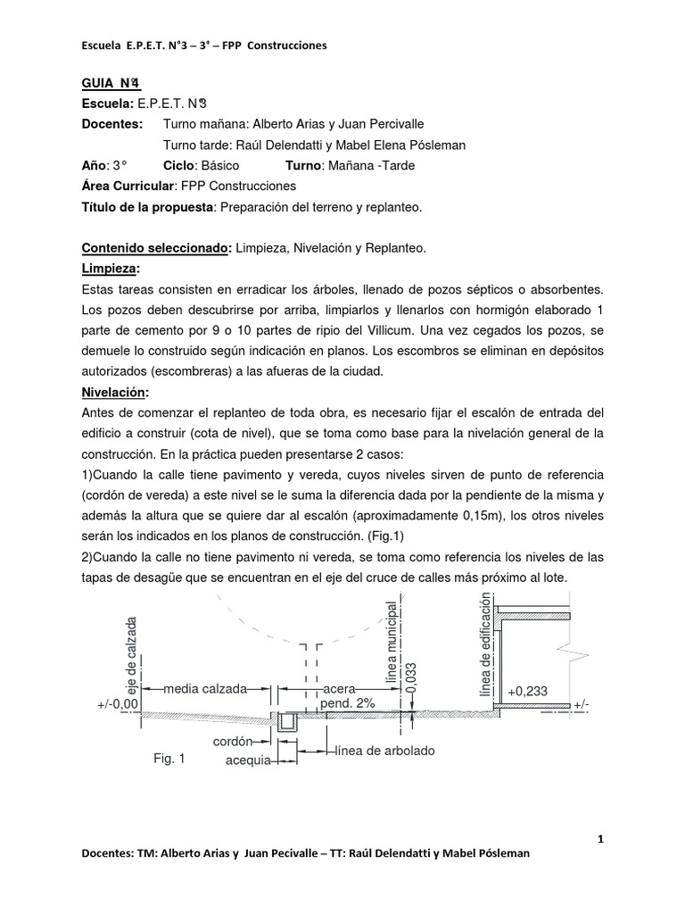 700032200_EPET N°3_TERCER AÑO_F.P.P CONSTRUCCIONES_TEC_GUÍA N° 4 | PDF | Geometría Elemental ...