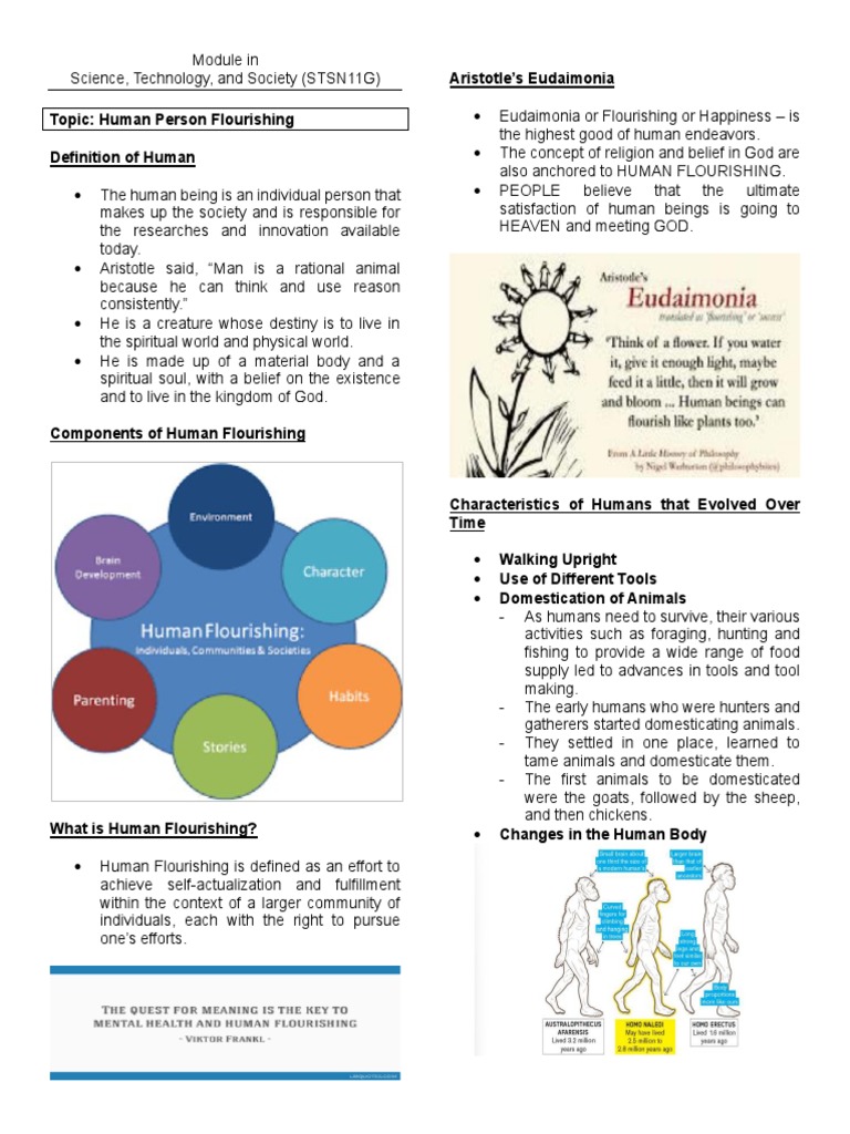 Human Person Flourishing PDF | PDF | Well Being | Human