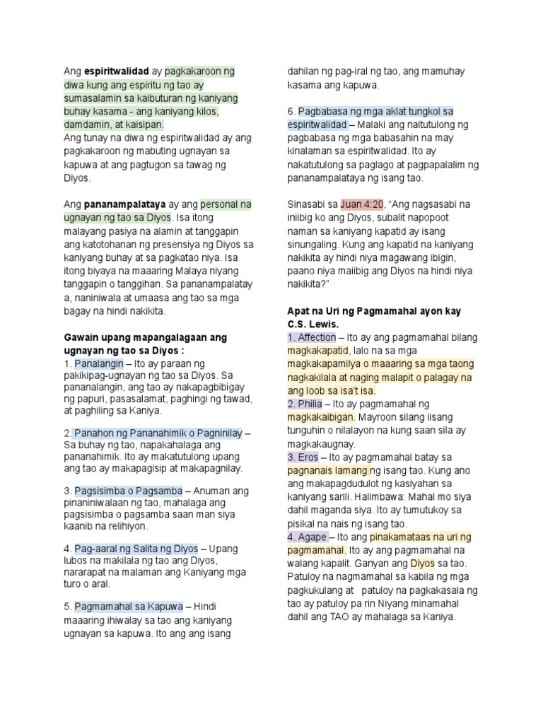 ESP 3rd Quarter | PDF
