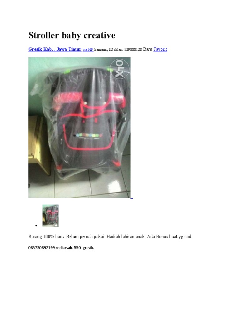 Stroller Bayi Baru di Gresik, Bonus COD | PDF