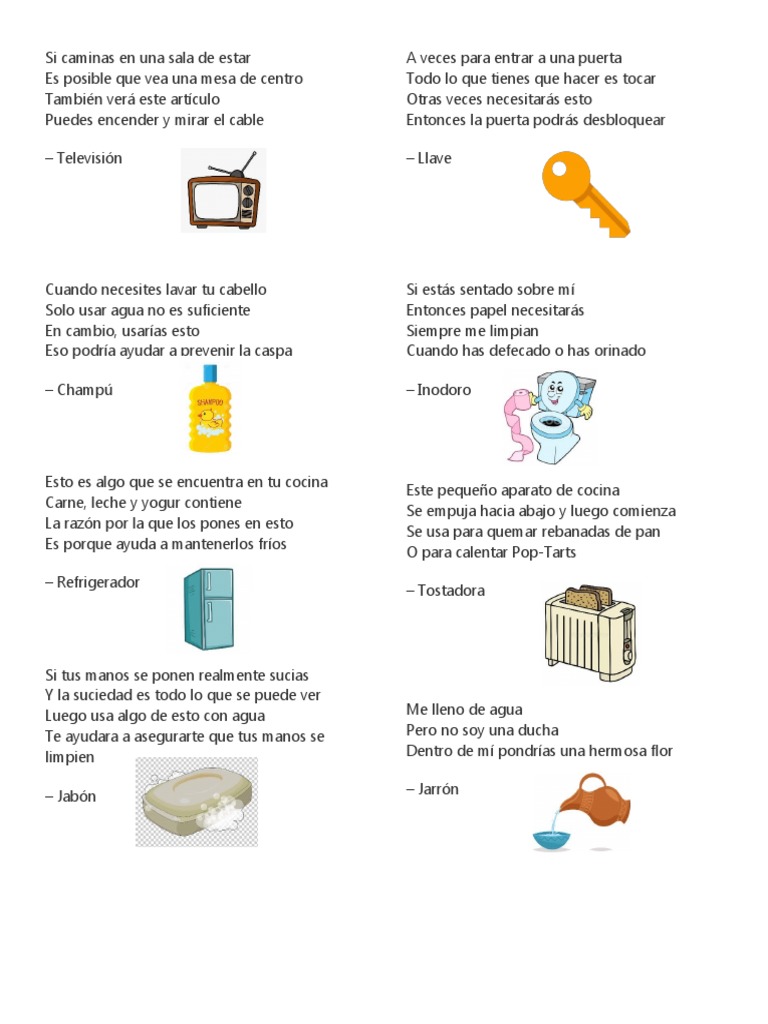 Adivinanzas Cosas | PDF