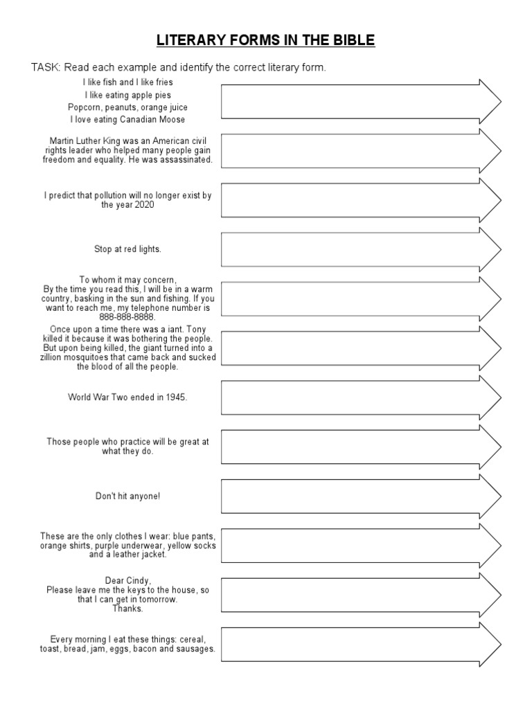 Literary Forms in The Bible 2 | PDF