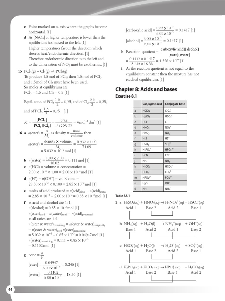 CAMBRIDGE Chapter - 8 - Answers PDF | PDF | Acid | Hydroxide
