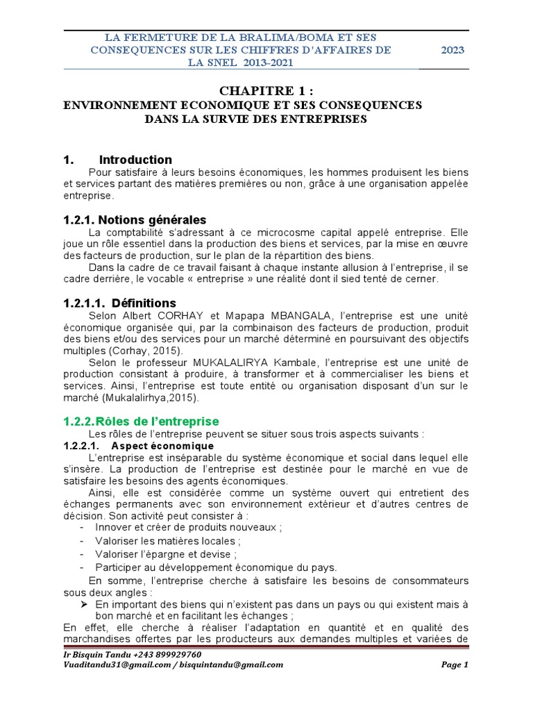 Impact de la fermeture de Bralima sur SNEL | PDF | Business ...