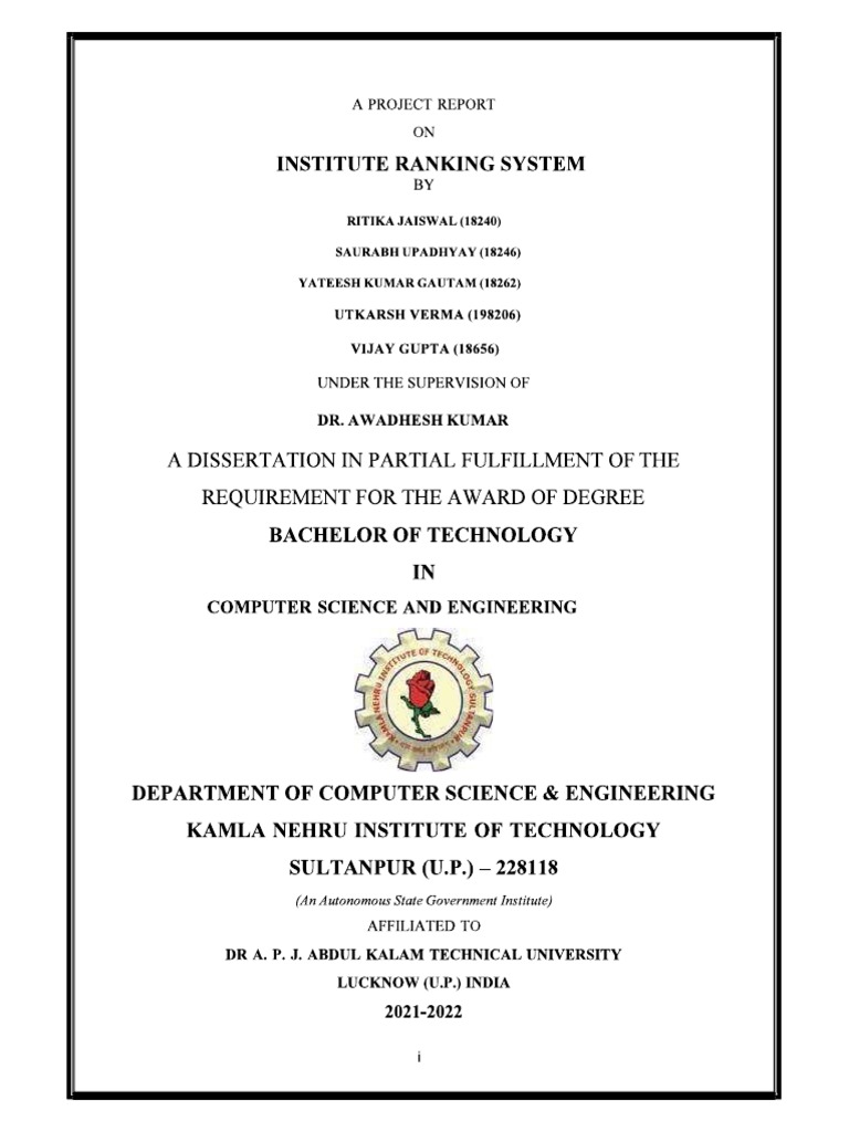 A Web Application for Comparing College Rankings Based on Key Performance Metrics | PDF | Html ...