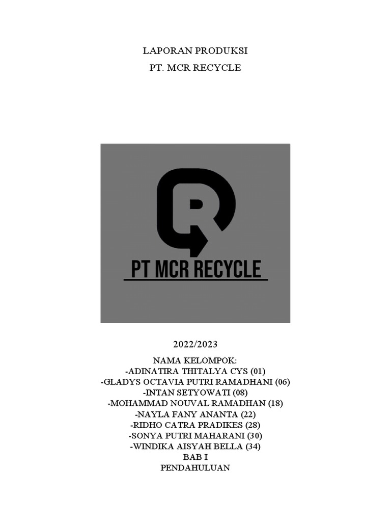 Laporan Produksi | PDF