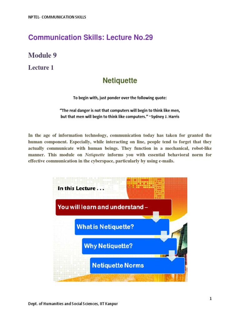 Netiquette 2 PDF | PDF | Communication | Human Communication