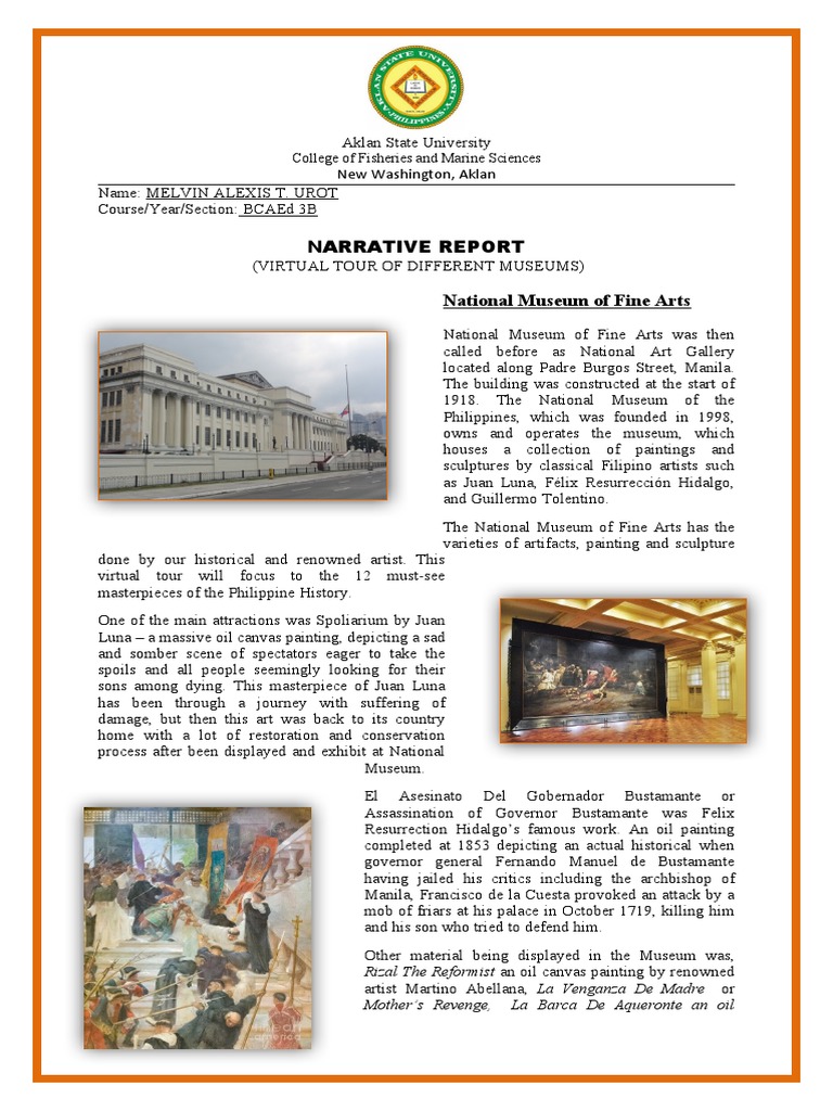 Narrative Report Virtual Tour | PDF