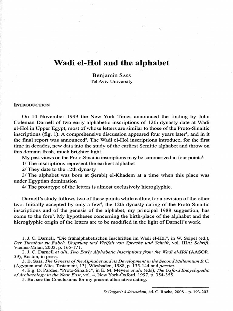 2008 Sass B Wadi El Hol and The Alphabet-2 | PDF | Alphabet | Writing