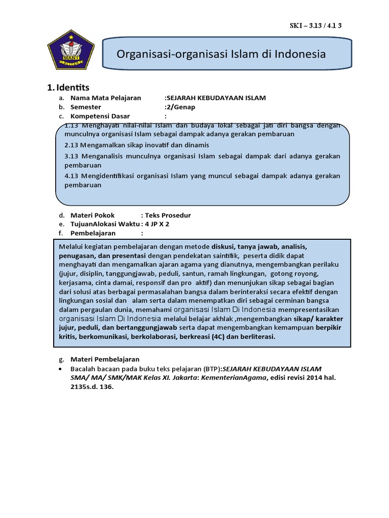 Ukbm Organisasi Organisasi Islam Di Indonesia | PDF Ukbm Organisasi Organisasi Islam Di Indonesia | PDF