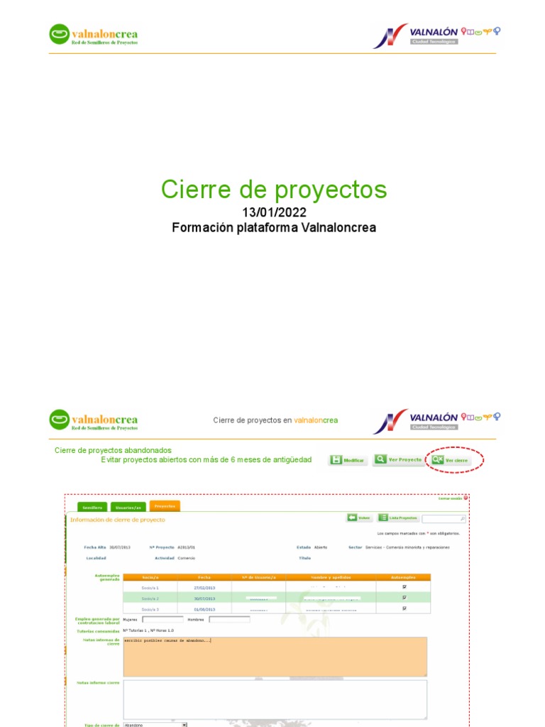 Cierre de Proyectos | PDF