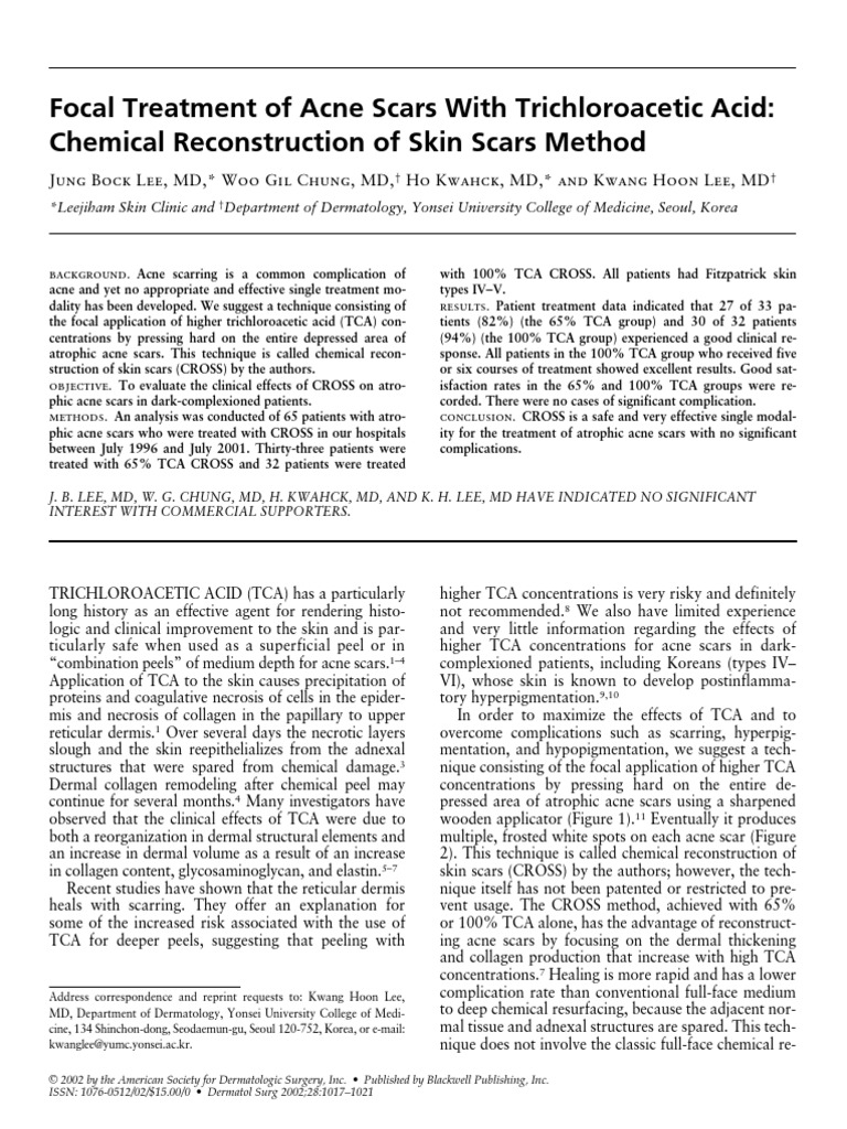 65% Vs 100% Tca Cross | PDF | Scar | Clinical Medicine