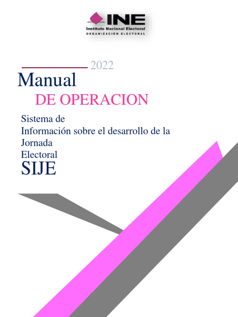 Manual de Operación SIJE 2022 PDF | PDF | Aplicación movil | Información