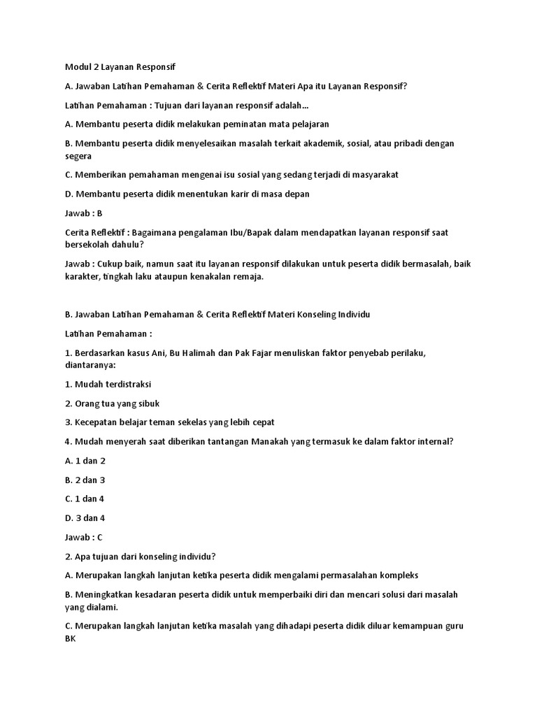Modul 2 Layanan Responsif | PDF