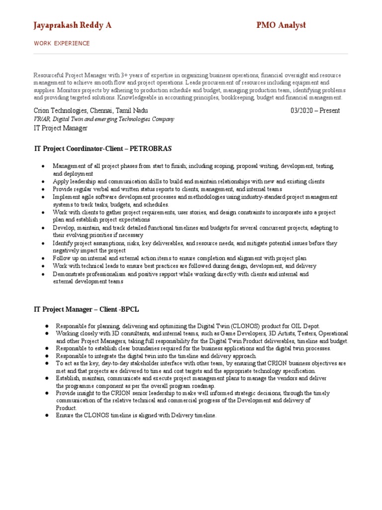 Project Management Expertise in IT | PDF | Project Management | Agile ...