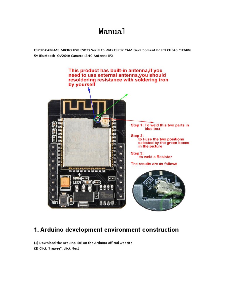 ESP32-CAM Setup Guide | PDF