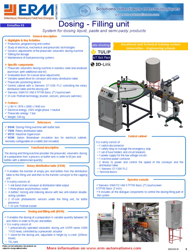 d000523 Doseuse Remplisseuse | PDF | Internet Of Things | Programmable ...