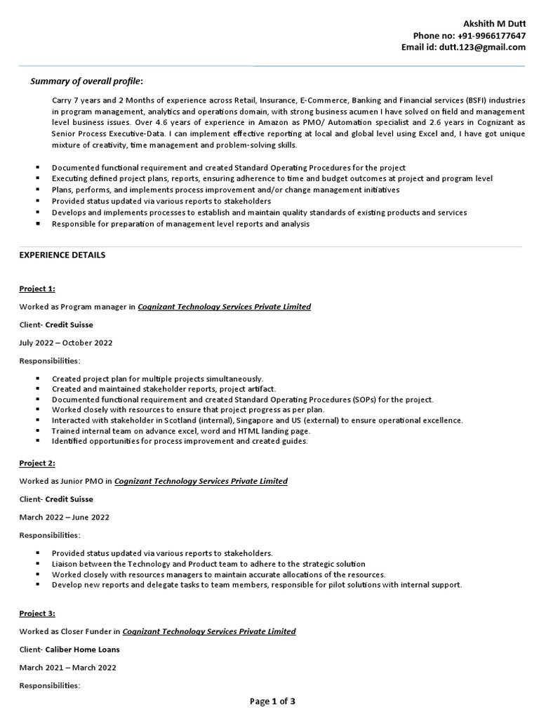 Akshith+Dutt CV | PDF | Analytics | Automation