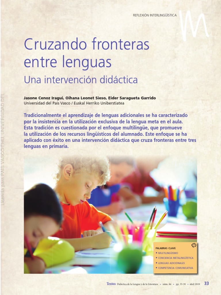 Cenoz Iragui, J., Leonet Sieso, O. Saragueta Garrido, E. (2019 ...