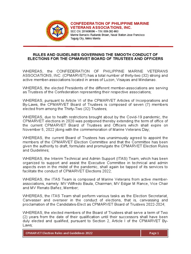 2022 Election Guidelines Fin | PDF | Voting | Elections