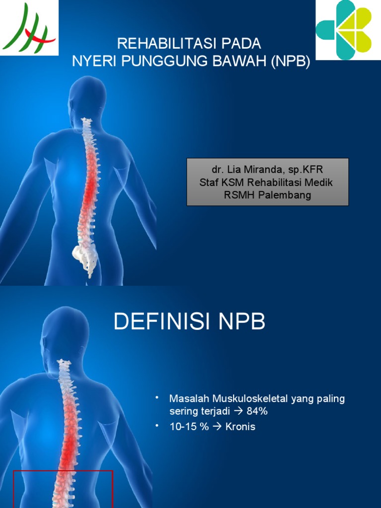 Rehabilitasi Pada Nyeri Punggung Bawah (NPB) : Dr. Lia Miranda, SP ...
