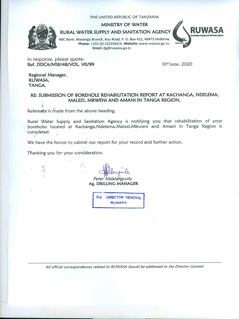 Ripoti Ya Visima 6 PDF | PDF